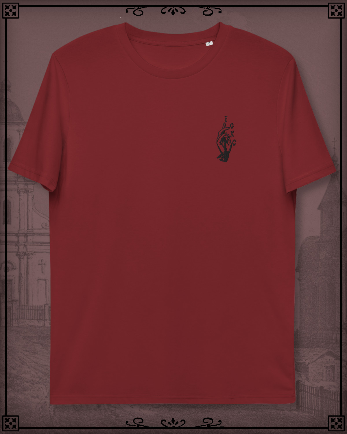 IC XC Benediction Hand Embroidery | Orthodox T-Shirt — Xkton